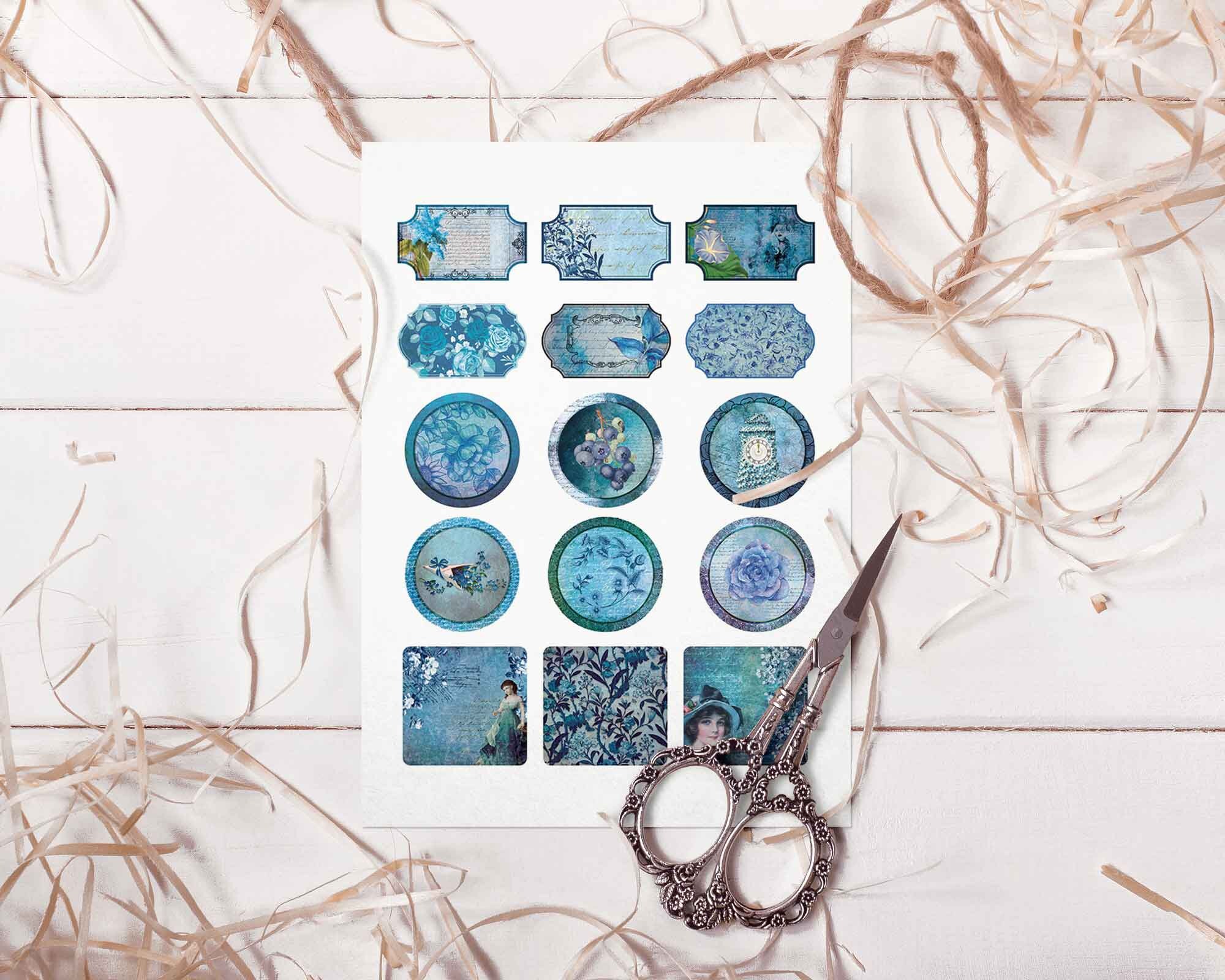 Deep Blue Digital Ephemera Kit • INSTANT Download • Blue Ephemera ...