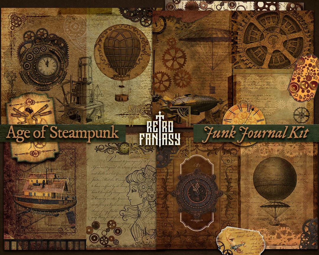 Age of Steampunk Digital Journal Kit • Steampunk Junk Journal ...
