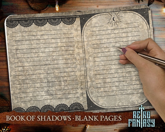 Printable Blank Book of Shadows Pages Vintage Page - Etsy