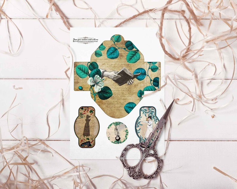 Antique Library Ephemera Kit Printable INSTANT Download - Etsy