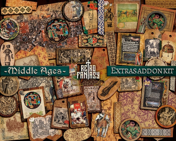 Middle Ages Digital Ephemera Kit Extras Add on Kit Digital - Etsy