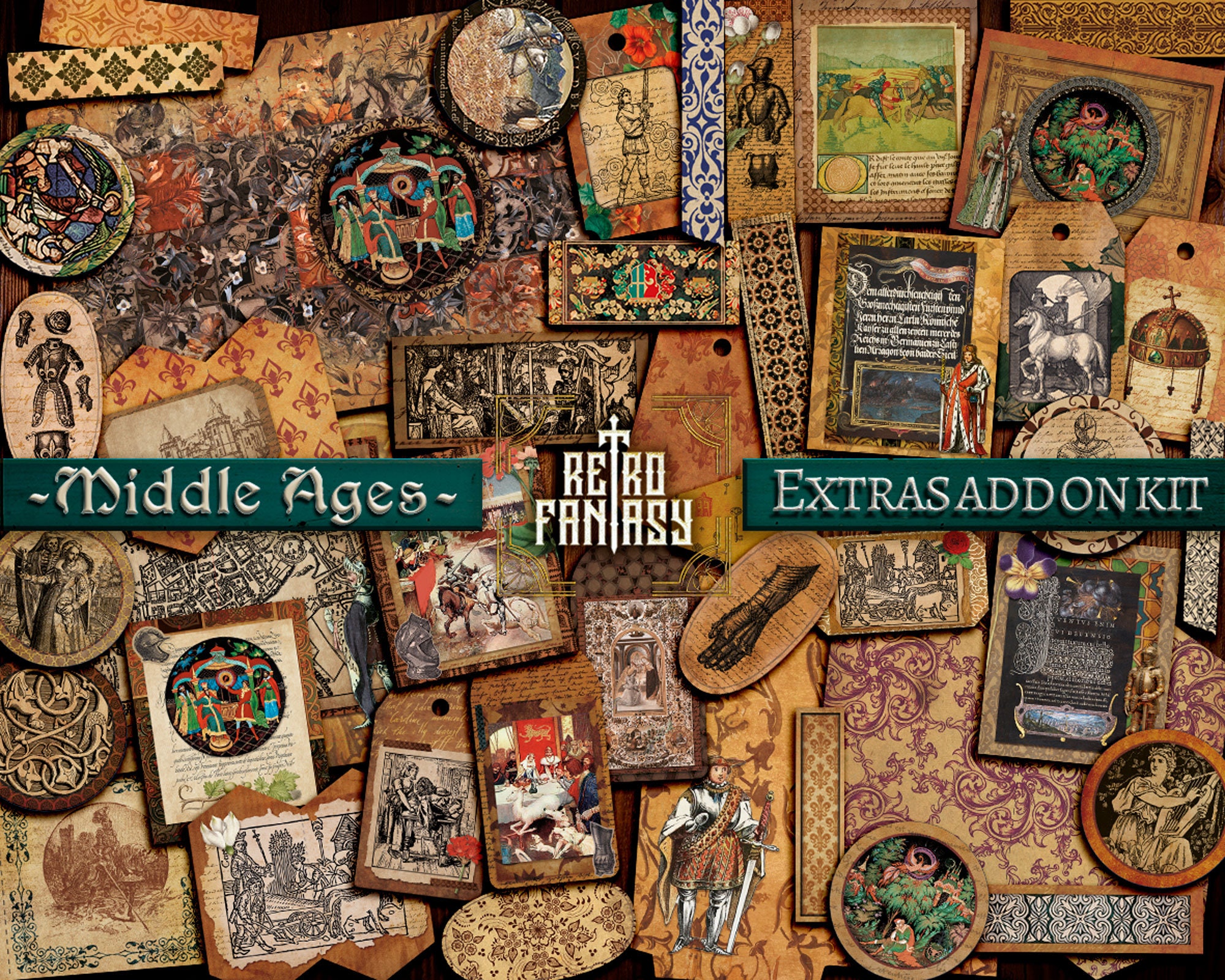 Middle Ages Digital Ephemera Kit • Extras Add on Kit • Digital Download ...