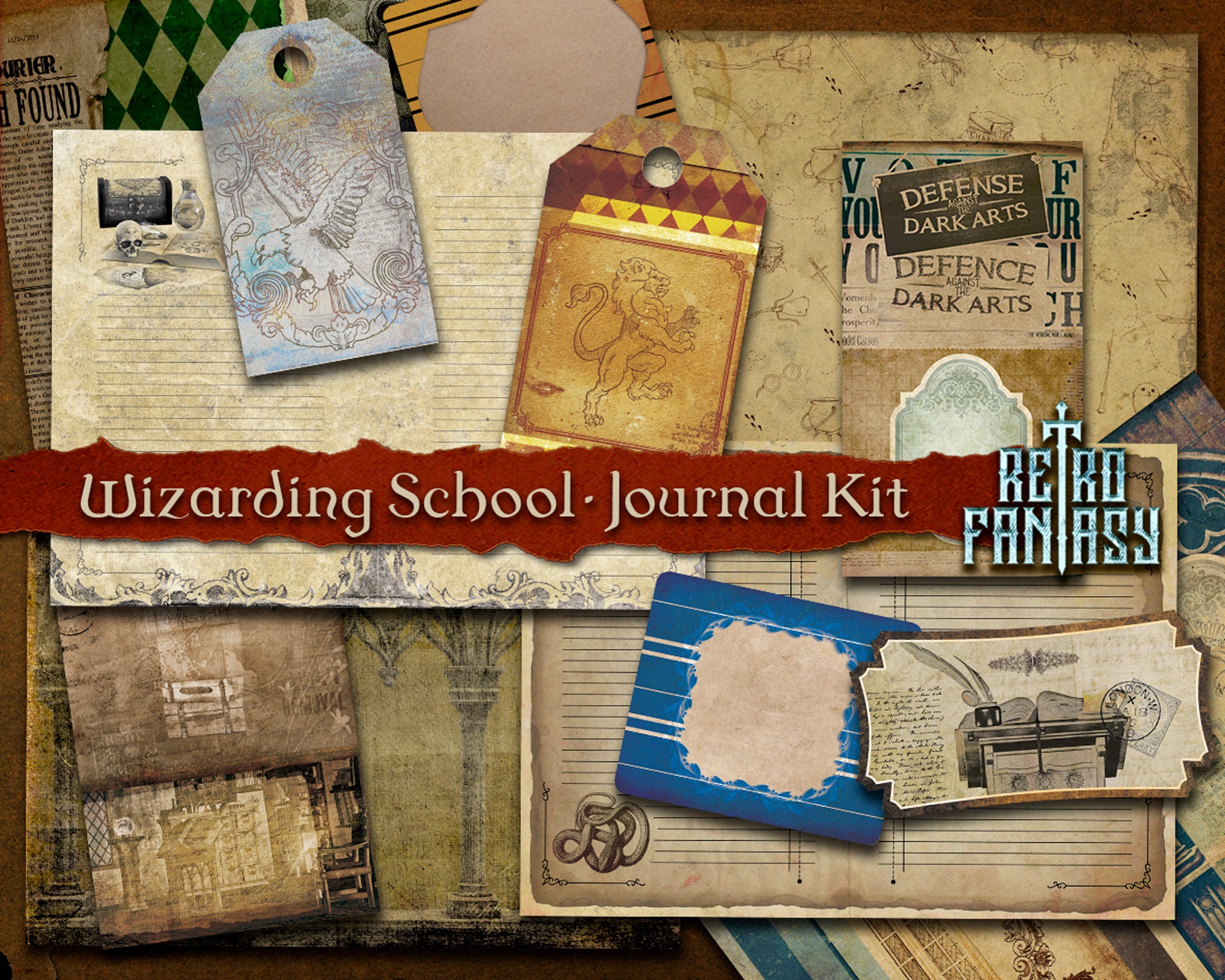 Wizarding School Journal Kit Printable Journal Pages | Etsy