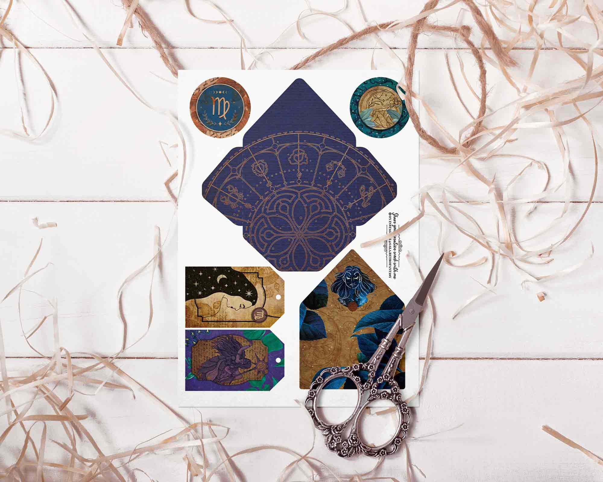 Printable VIRGO Pages & Ephemera Book of Shadows ZODIAC - Etsy