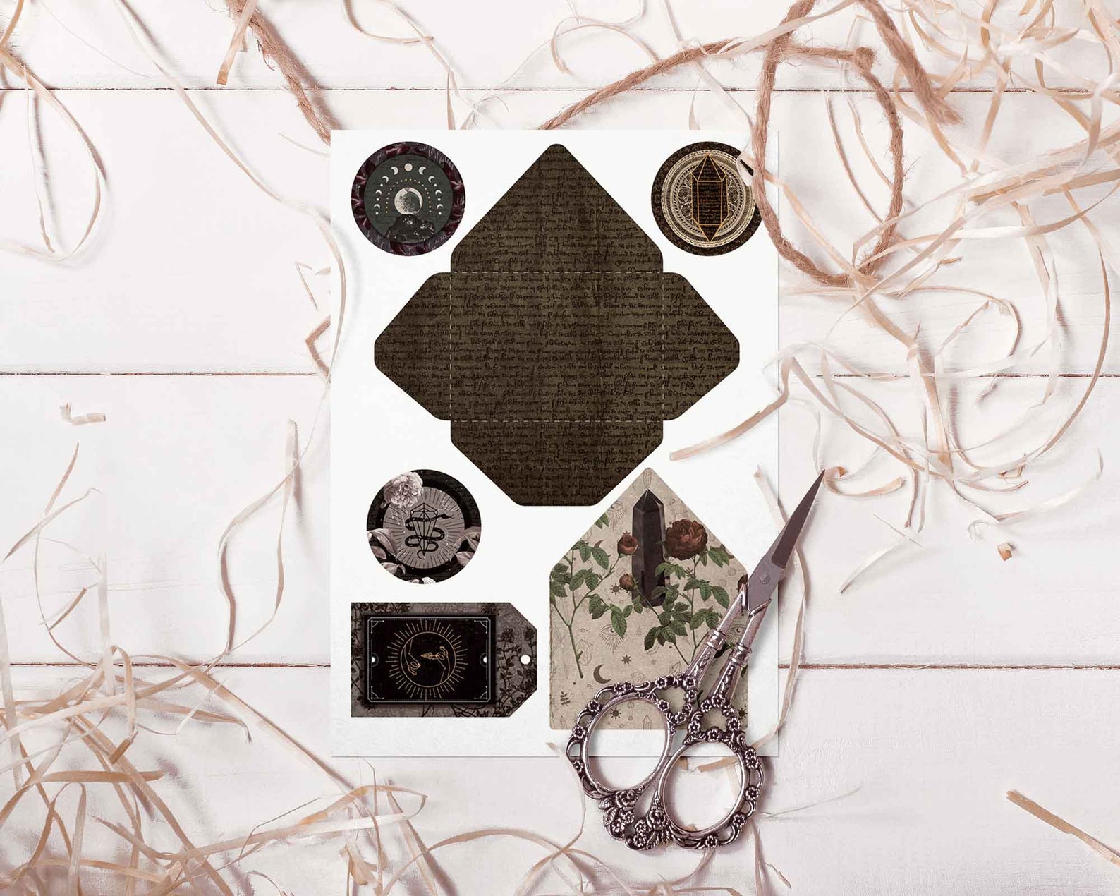 Printable OBSIDIAN Pages & Ephemera • Book of Shadows • CRYSTALS ...