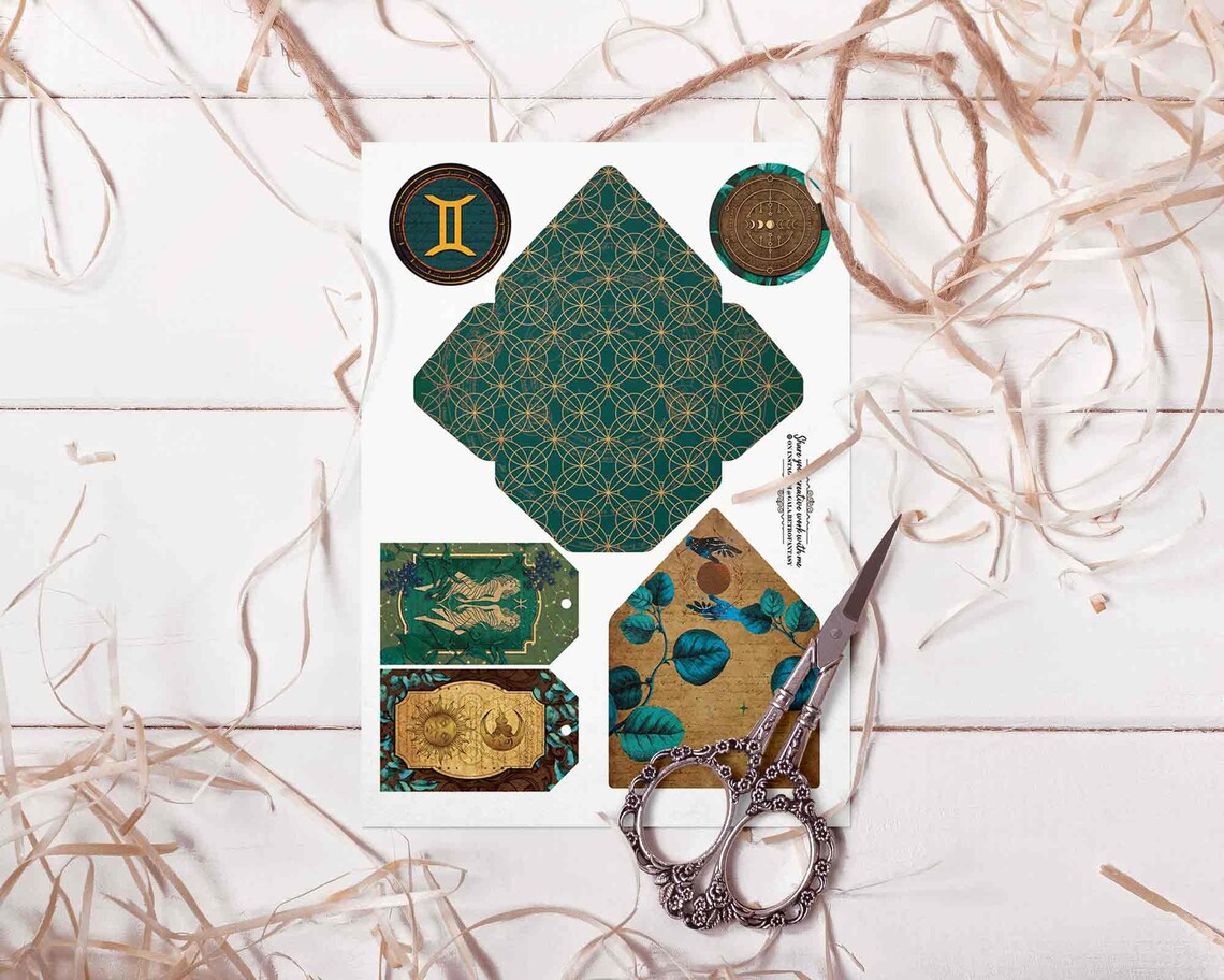 Printable GEMINI Pages & Ephemera Book of Shadows ZODIAC - Etsy