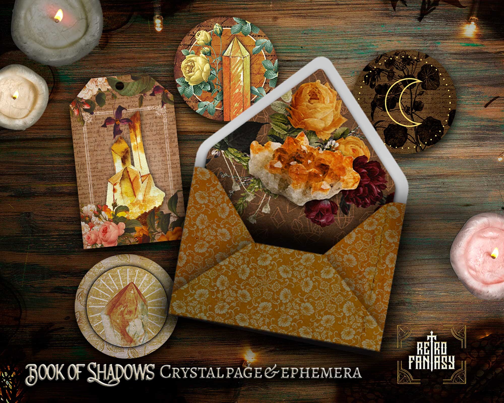 Printable CITRINE Pages & Ephemera Book of Shadows - Etsy