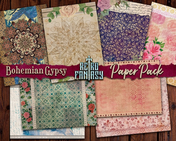 Bohemian Journal Printable Paper Pack Colorful Boho Paper - Etsy Australia