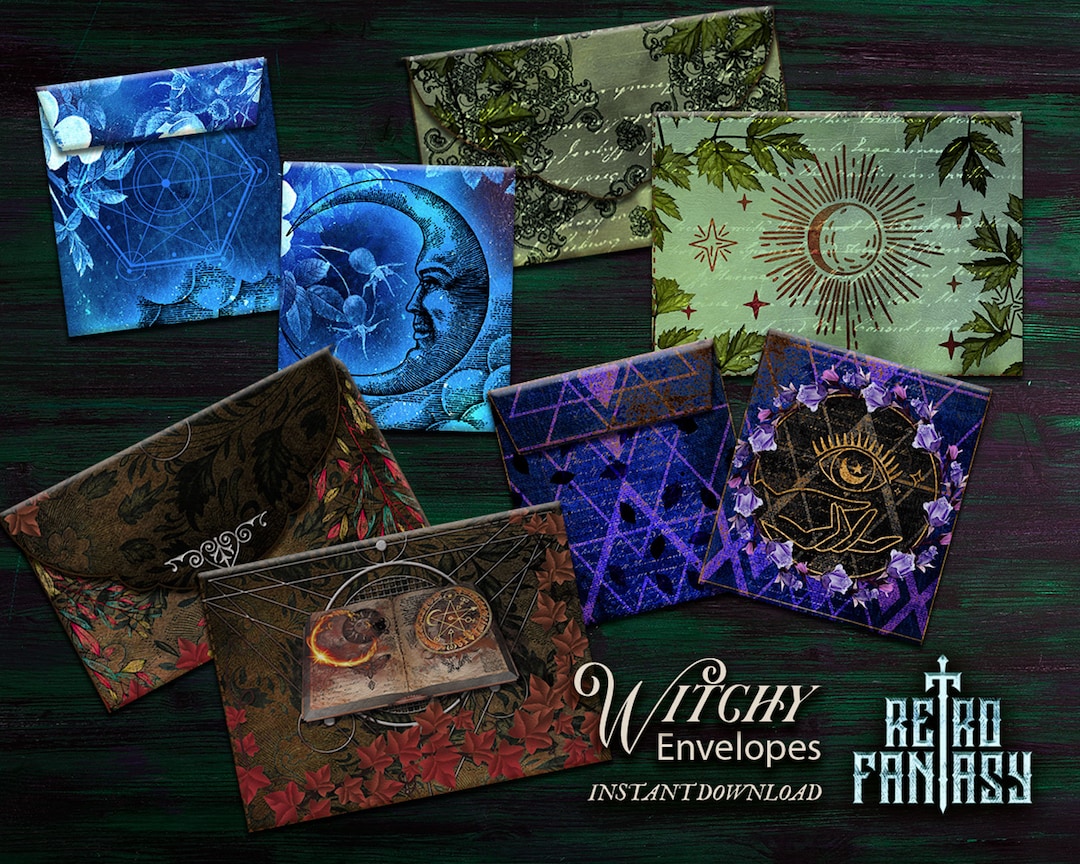 Witchy Envelopes Printable • WITCHCRAFT • Magic • Wicca • Grimoire ...