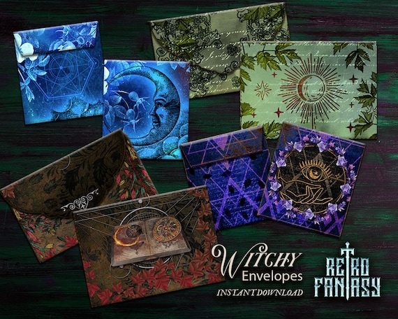 Witchy Envelopes Printable WITCHCRAFT Magic Wicca | Etsy