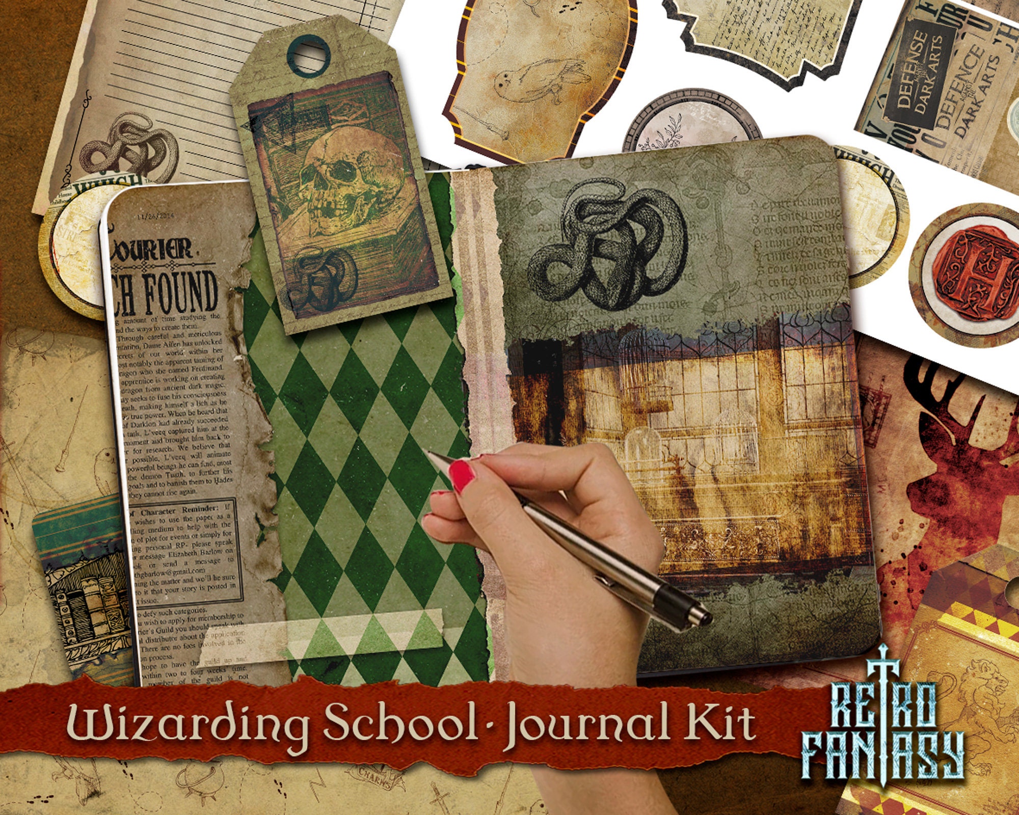 Wizarding School Journal Kit Printable Journal Pages | Etsy