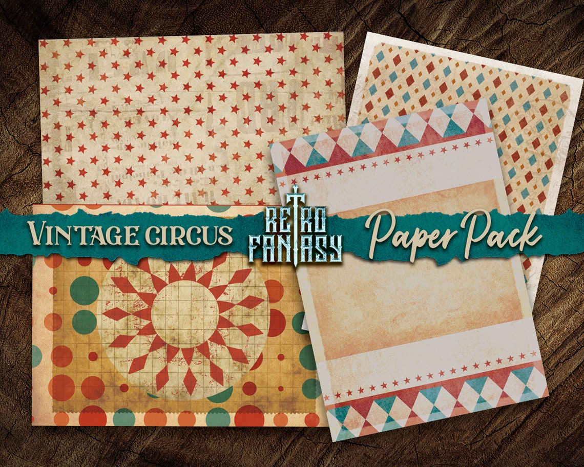 Vintage Circus Printable Paper Pack | INSTANT Download | Vintage Circus ...