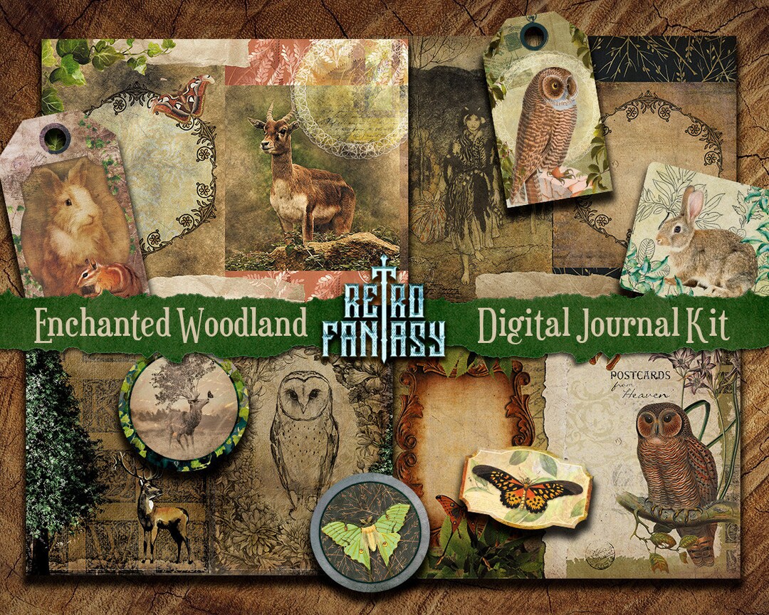 Enchanted Woodland Journal Digital Kit Printable | INSTANT Download ...
