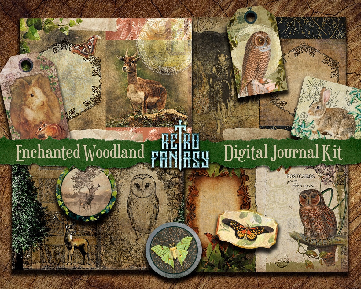 Enchanted Woodland Journal Digital Kit Printable | INSTANT Download ...