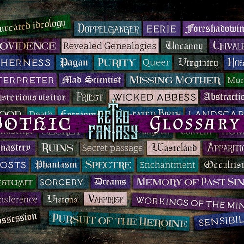 Printable Gothic Glossary Digital Goth Words Goth - Etsy