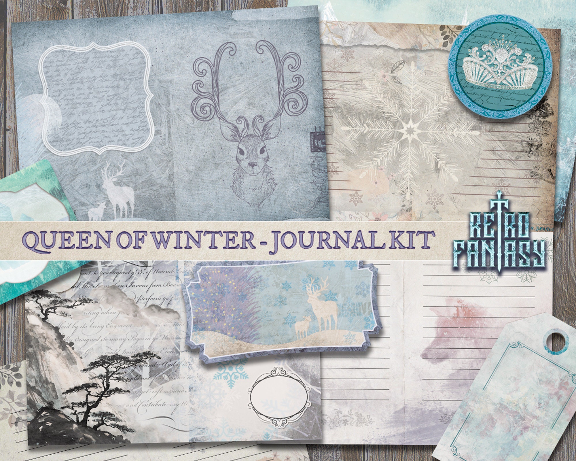 Queen of Winter Digital Journal Kit INSTANT Download - Etsy UK