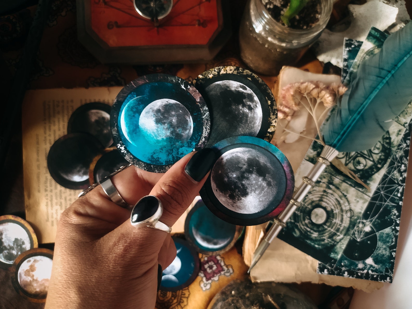 Printable Book of Shadows 18 Moon Phases Circle Tags Magic - Etsy