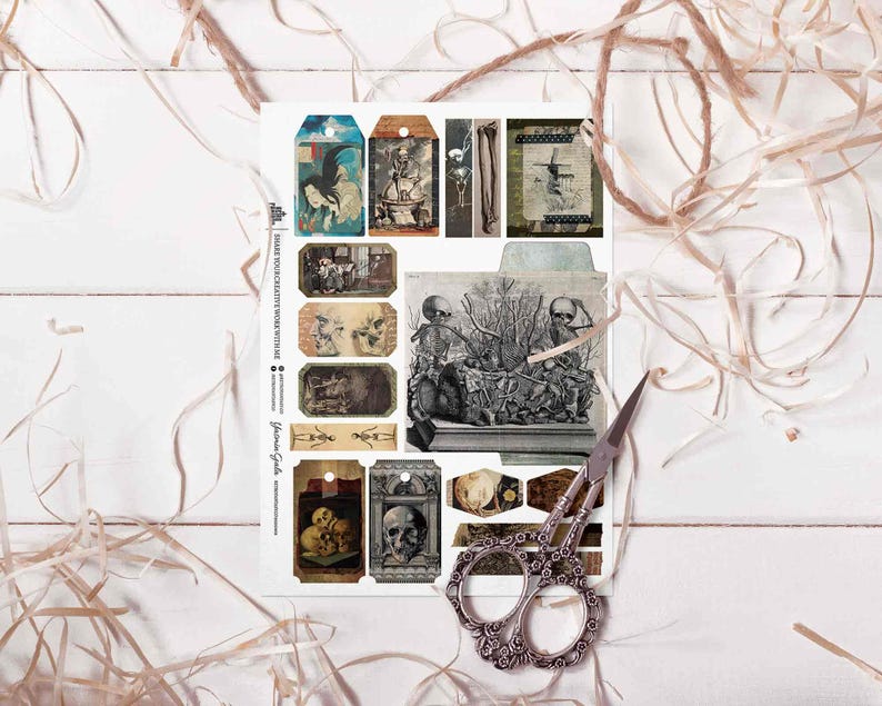 Dark Side of the ARTS Ephemera Kit • INSTANT Download • Halloween ...