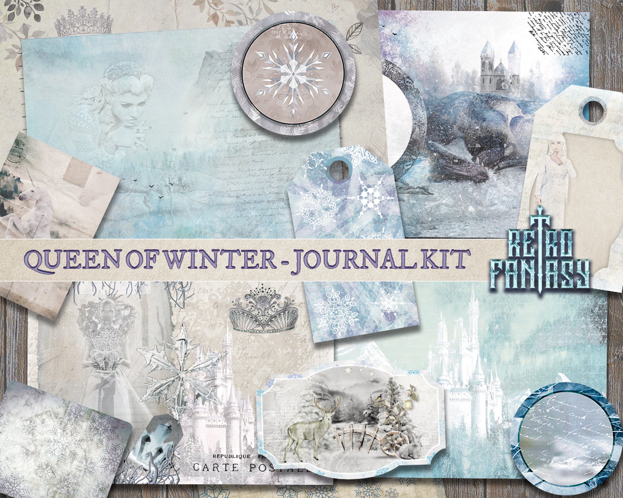 Queen of Winter Digital Journal Kit INSTANT Download | Etsy