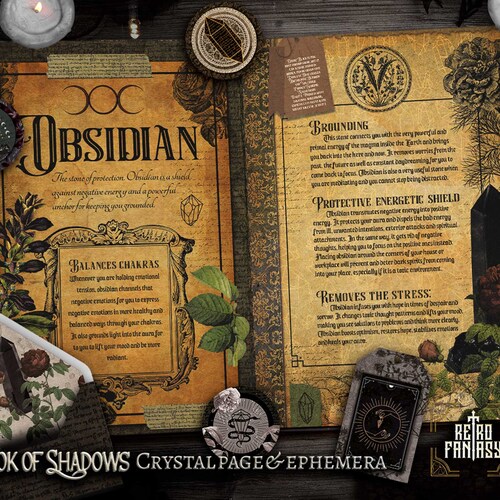 Printable Blank Book of Shadows Pages Vintage Page - Etsy