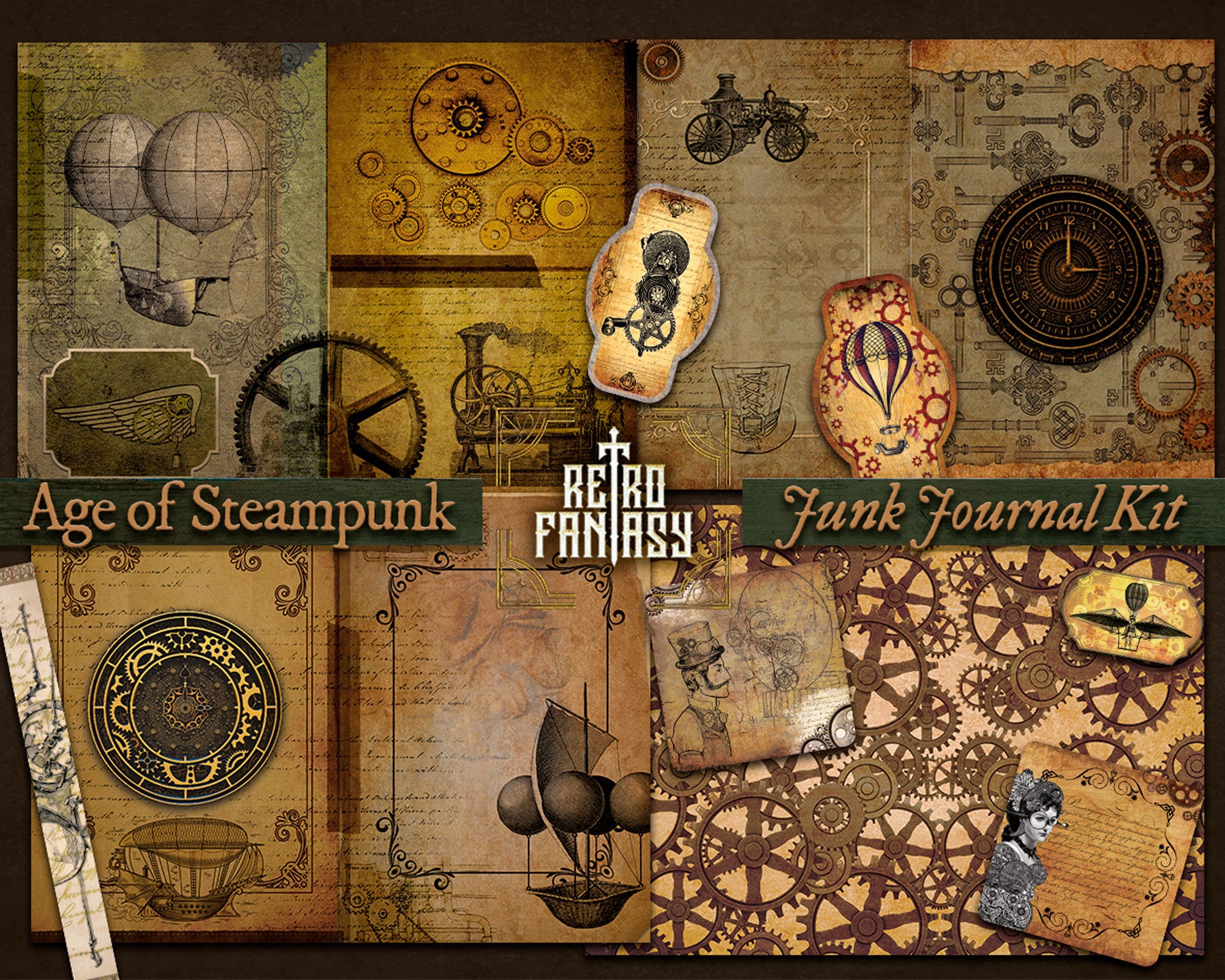 Age of Steampunk Digital Journal Kit Steampunk Junk Journal - Etsy