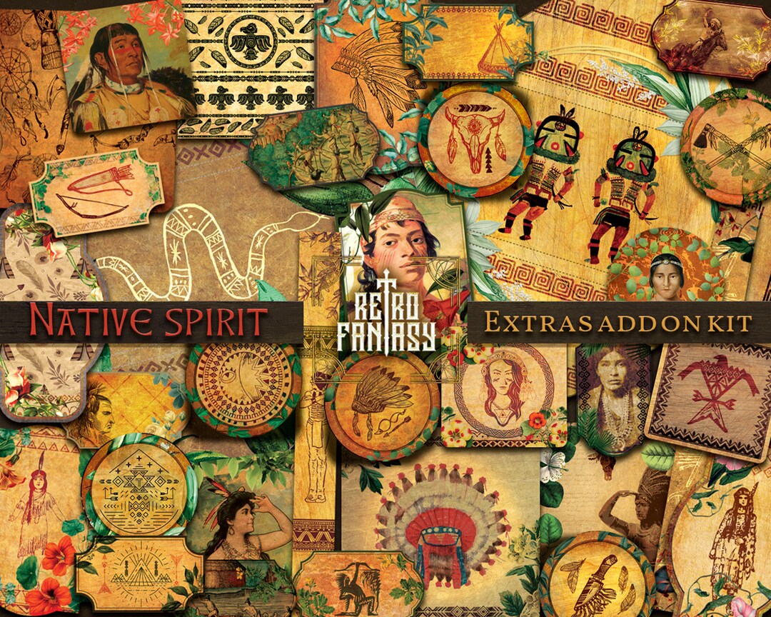 Native Spirit Extras Add on Kit • Digital Ephemera • Printable ...