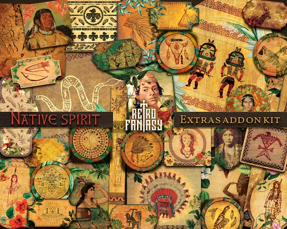 Native Spirit Extras Add on Kit Digital Ephemera Printable - Etsy