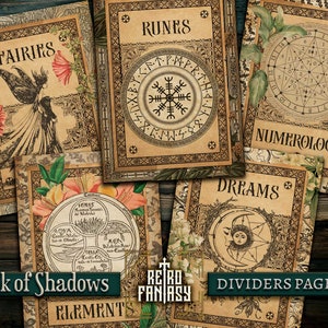 Book of Shadows Dividers VOL II Kit Printable • Magic • BOS Covers ...