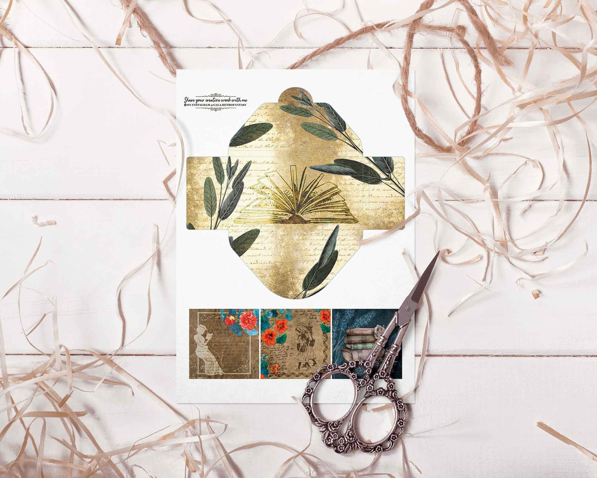 Antique Library Ephemera Kit Printable INSTANT Download - Etsy