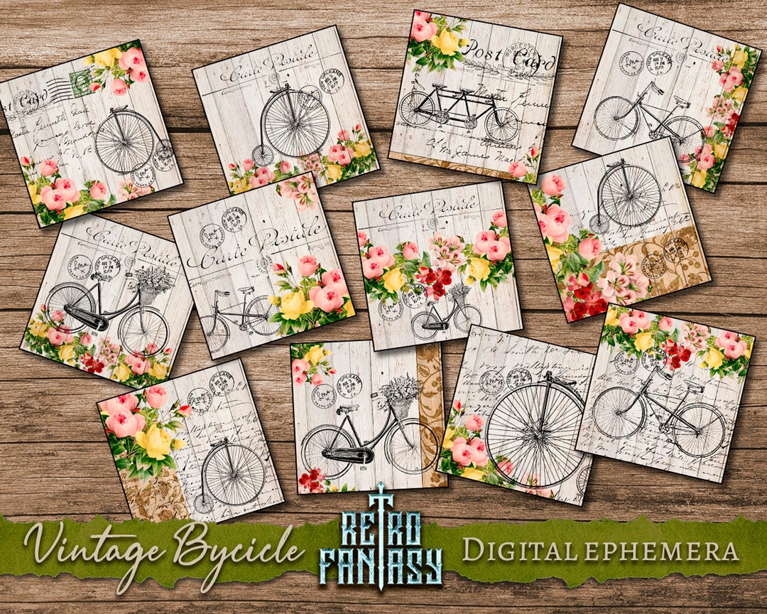 Vintage Bycicle Ephemera • Scrapbook • Bike • Antique Bike • Printable ...