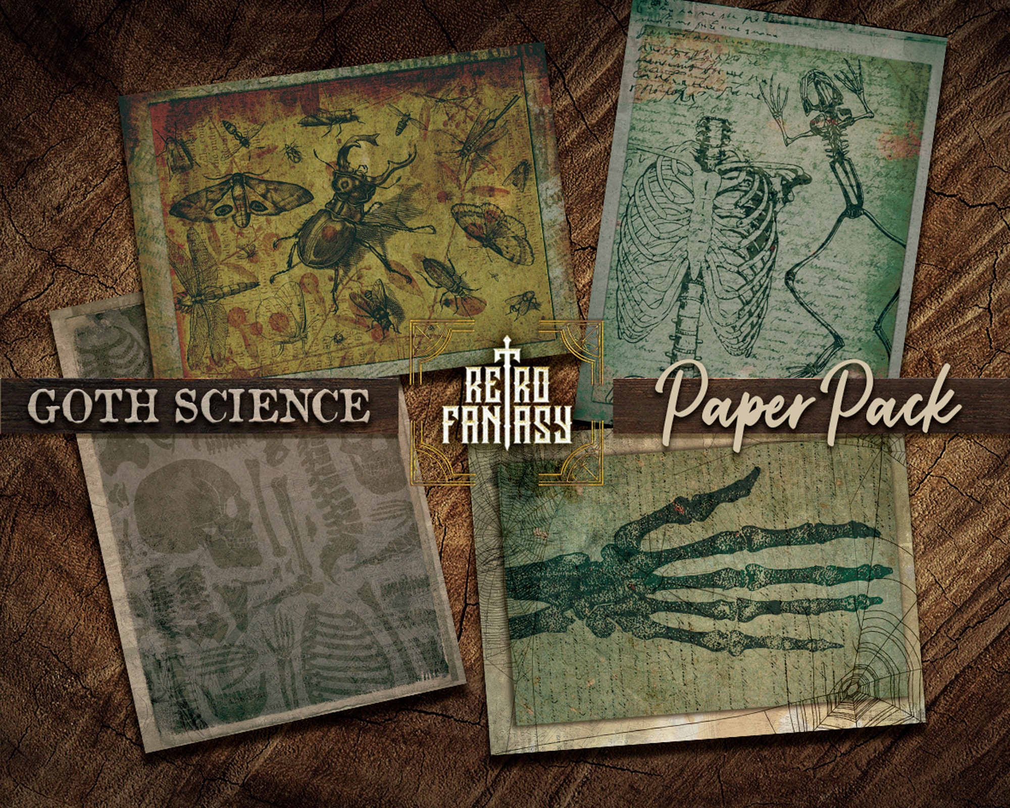 Goth Science Paper pack INSTANT Download Gothic Journal | Etsy