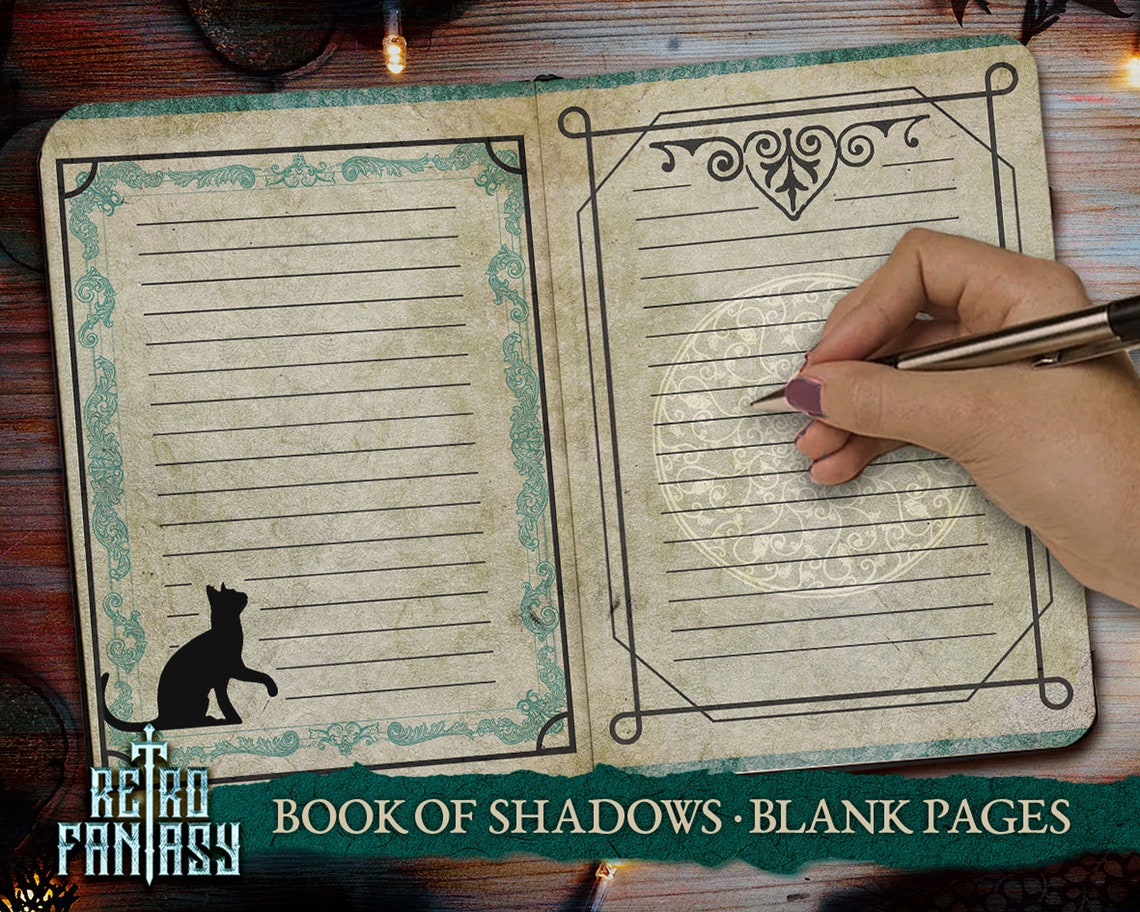 Printable Blank Book of Shadows Pages Vintage Page - Etsy