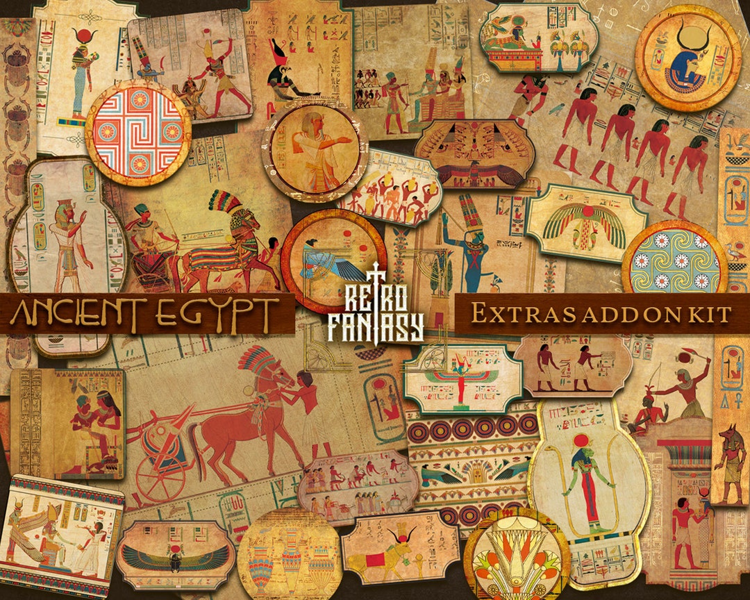 Ancient Egypt Extras Add on Kit • Digital Ephemera • Egypt Junk Journal ...