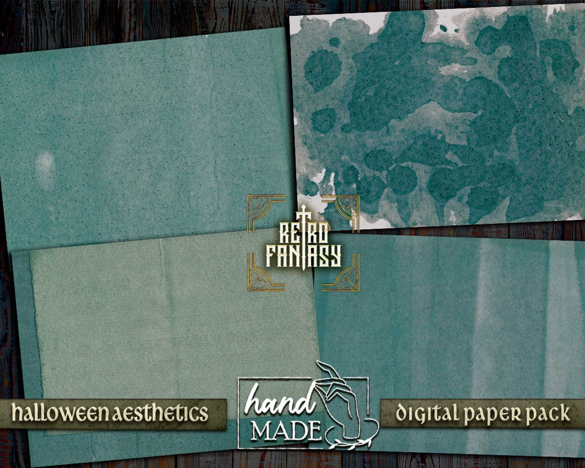 Halloween aesthetic Handmade Paper pack INSTANT Download | Etsy
