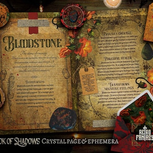 Printable BLOODSTONE Pages & Ephemera • Book of Shadows • CRYSTALS ...