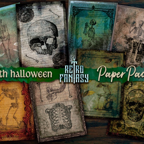 Goth Halloween Printable Paper Pack INSTANT Download | Etsy