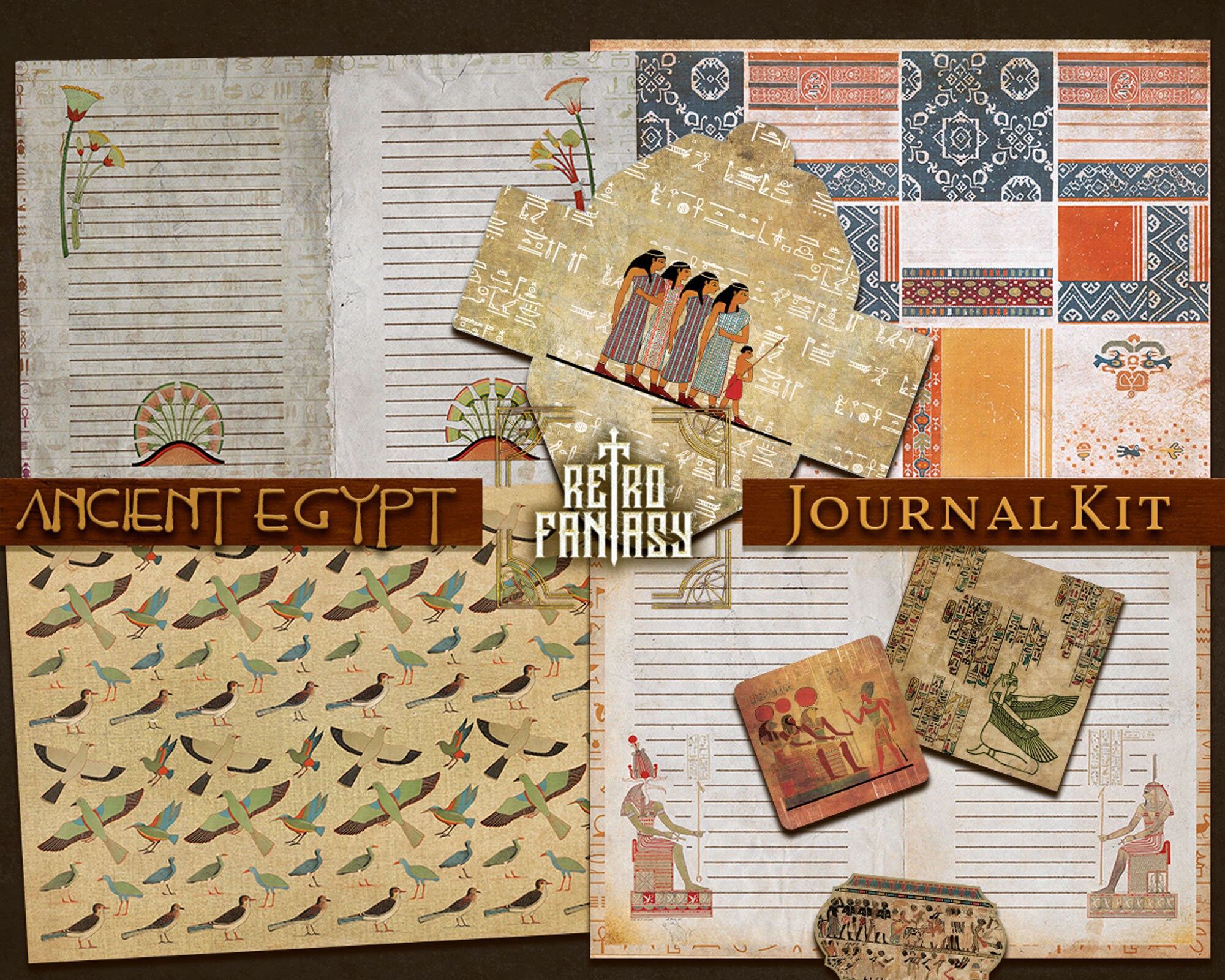 Ancient Egypt Digital Journal Kit Egypt Junk Journal Kit | Etsy