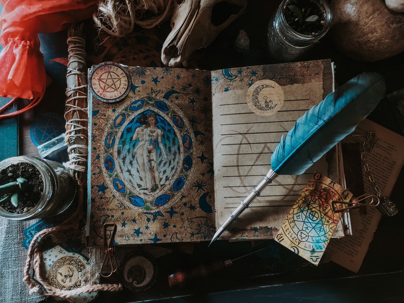 Book of Shadows Printable Junk Journal Kit • TEMPLATE for Spells for ...