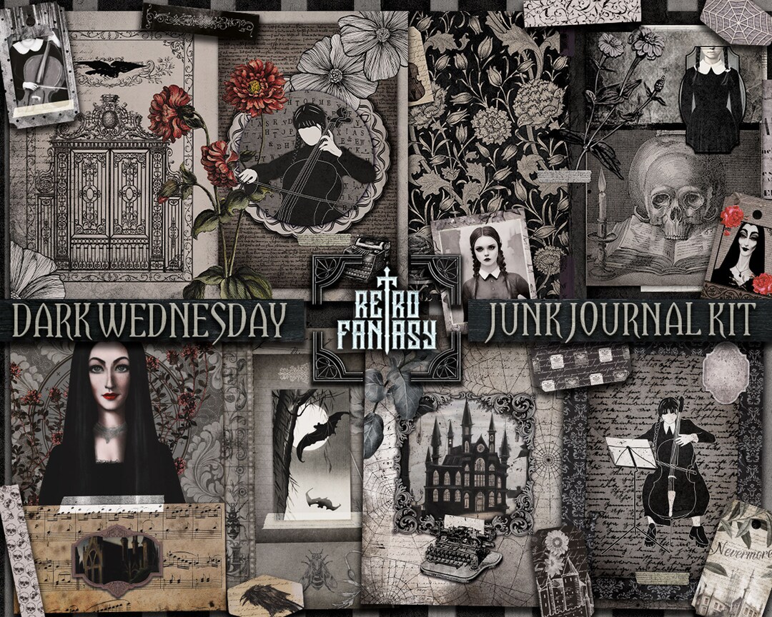 Dark Wednesday Printable Journal Kit With EXTRAS • INSTANT Download ...