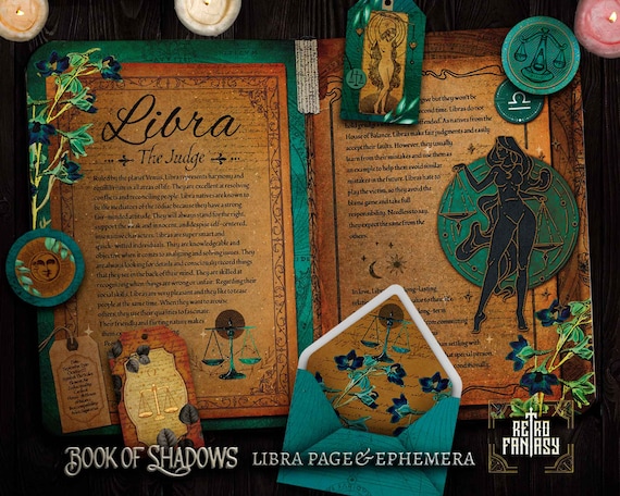 Printable LIBRA Pages & Ephemera Book of Shadows ZODIAC - Etsy