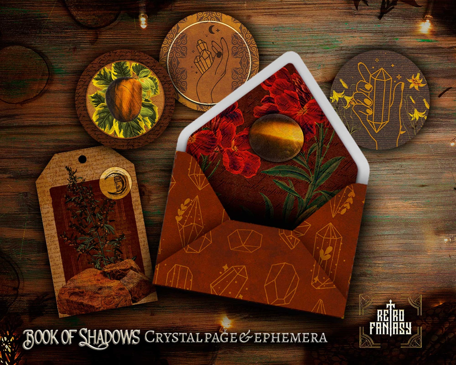 Printable TIGER'S EYE Pages & Ephemera Book of Shadows | Etsy