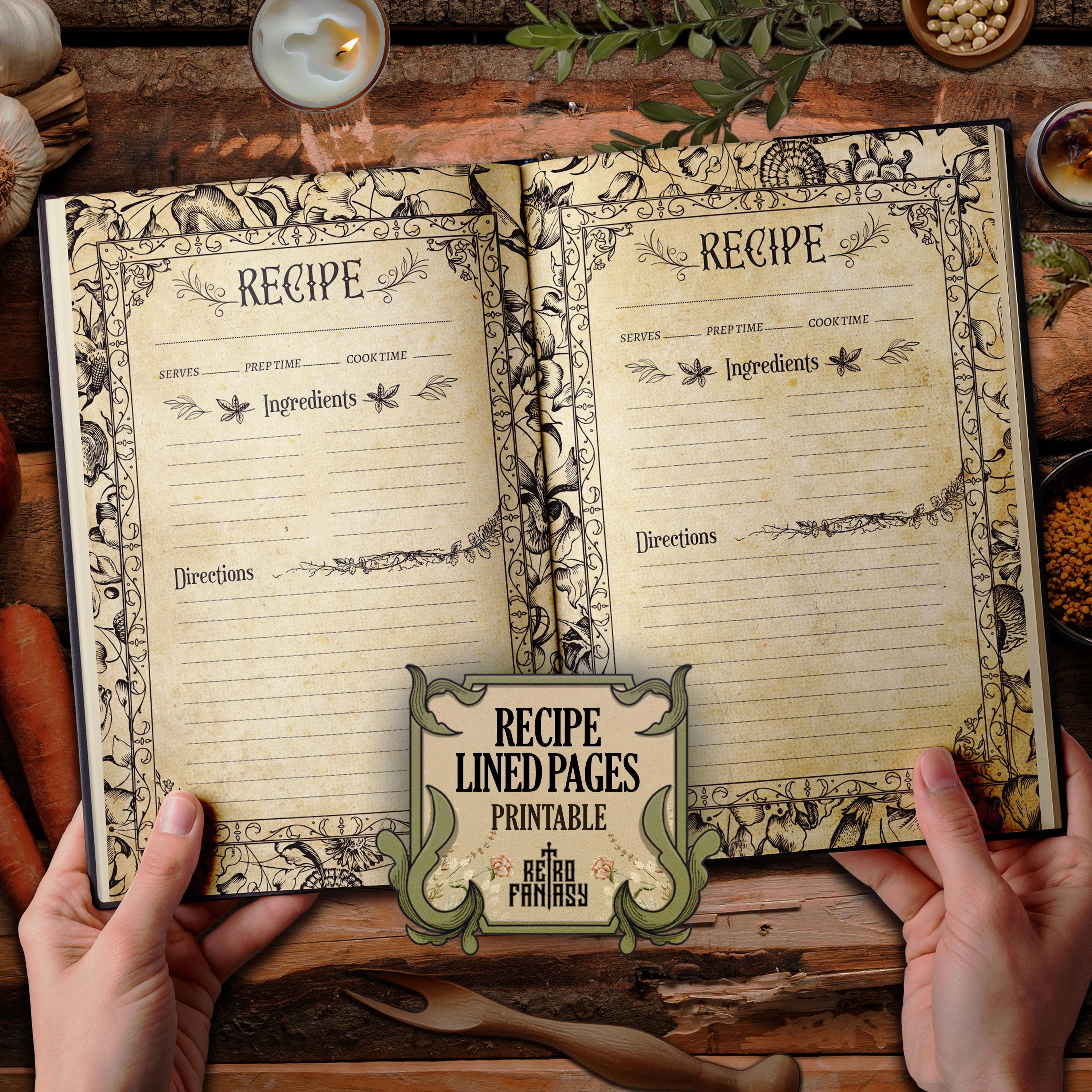 Recipe Pages • Printable • Magic • BOS • Wicca • Grimoire • Digital ...