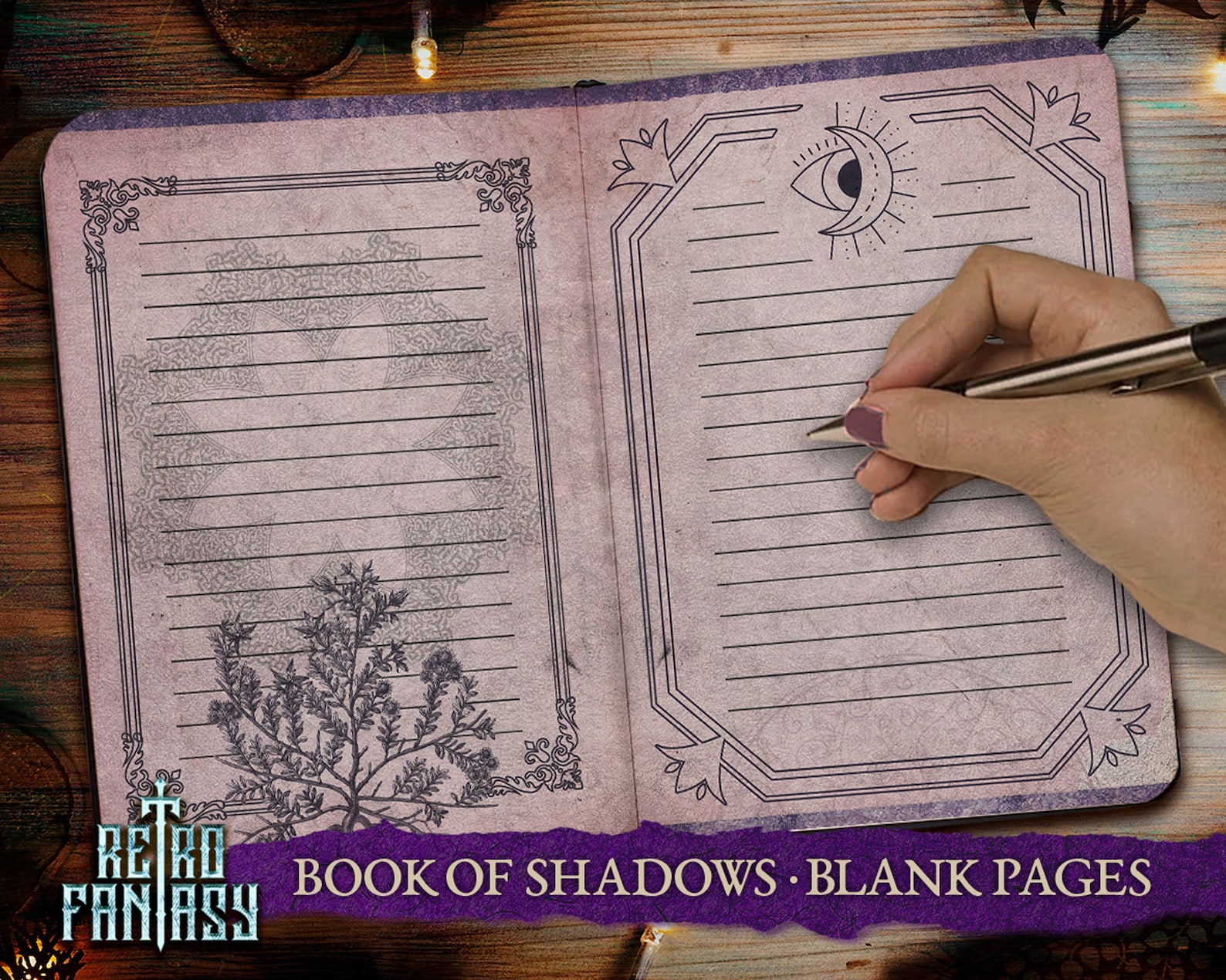 Printable Blank Book of Shadows Pages Vintage Page - Etsy