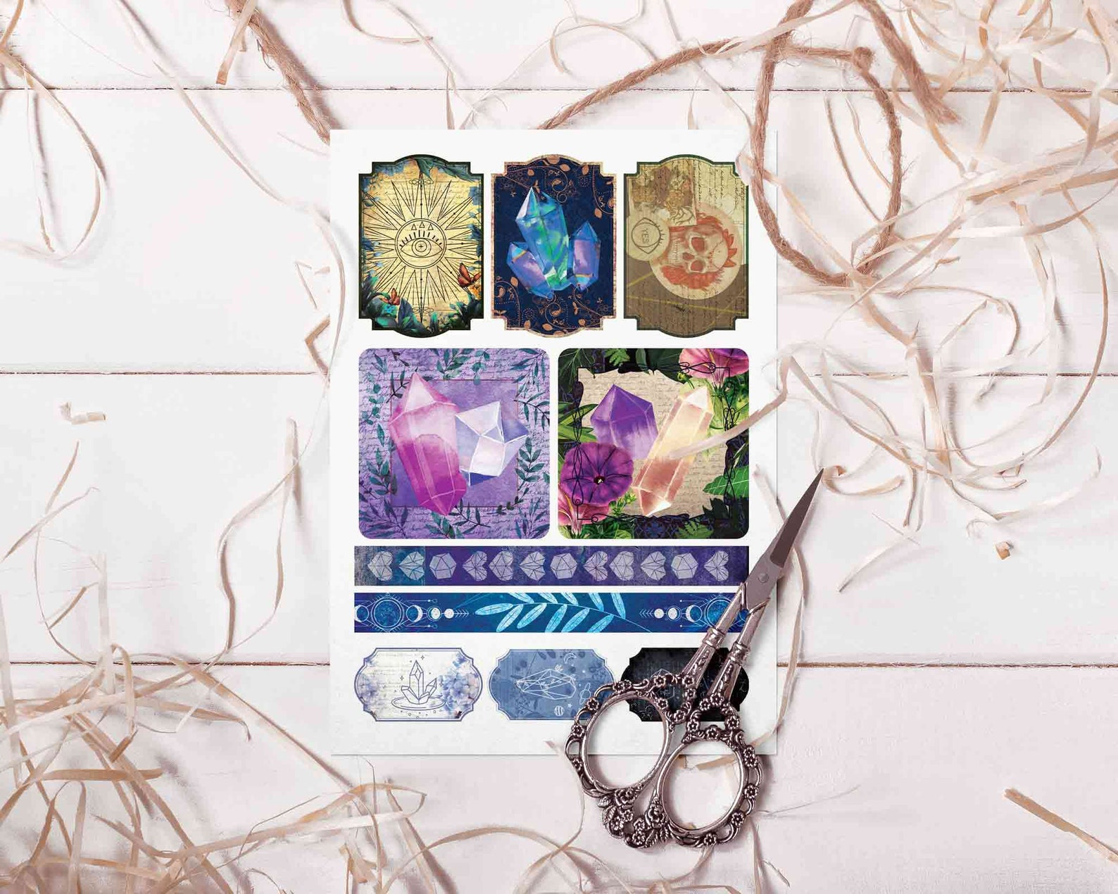 Crystals Ephemera Kit WITCHCRAFT Magic Wicca Grimoire - Etsy