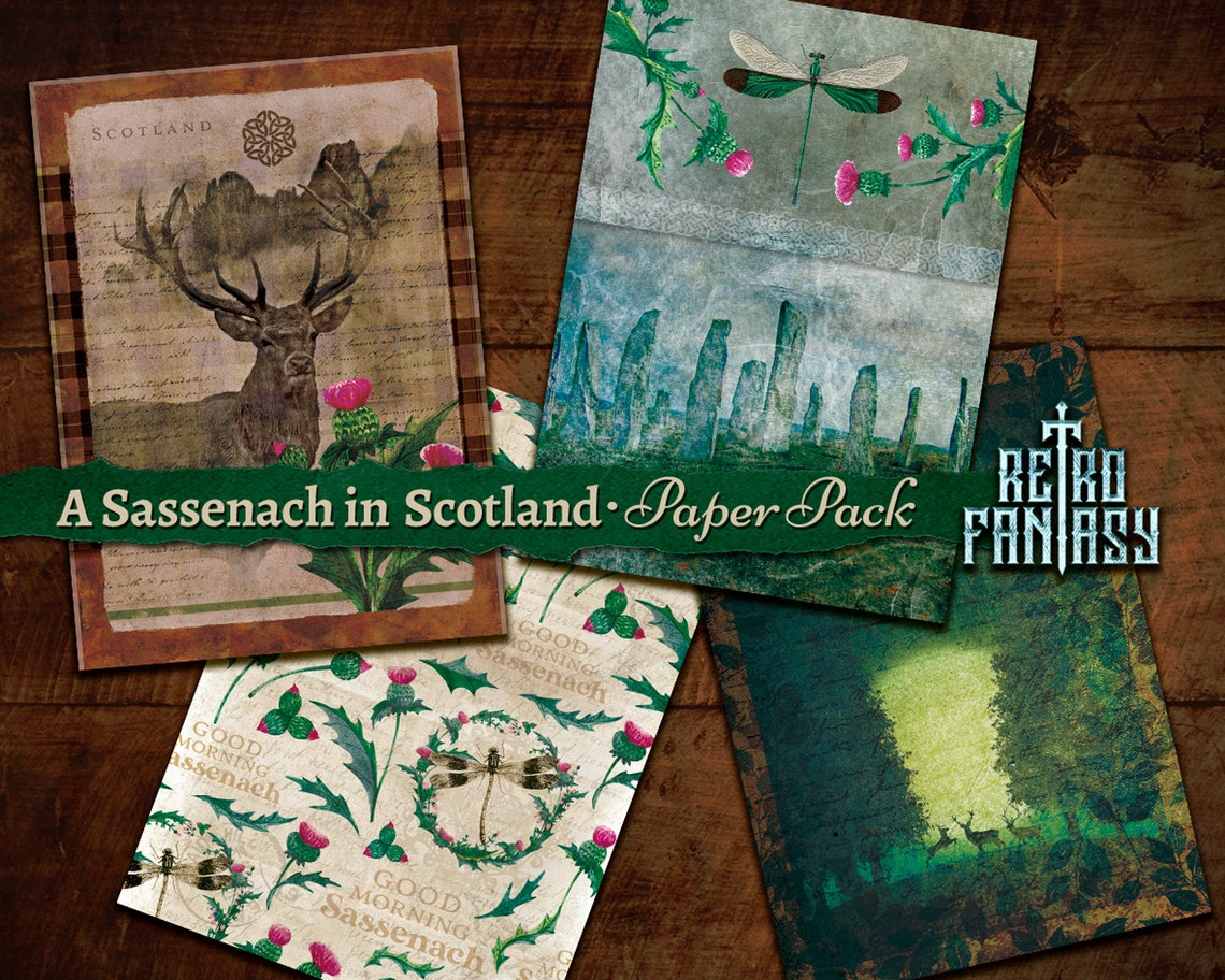 A Sassenach in Scotland Paper Pack Scottish Paper Kit - Etsy