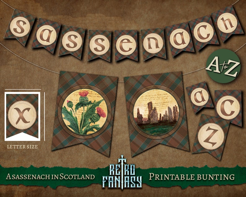 A Sassenach in Scotland Digital Bunting Scottish Party - Etsy