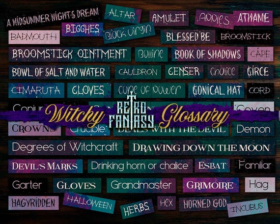 Printable Witchy Glossary Digital Book of Shadows Words | Etsy