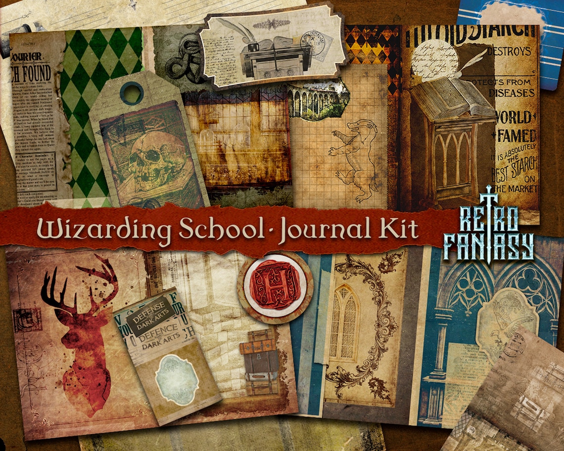 Wizarding School Journal Kit Printable Journal Pages | Etsy