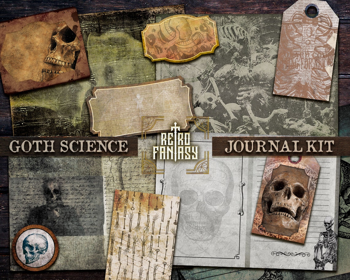 Goth Science Journal Kit • INSTANT Download • Halloween • Gothic ...
