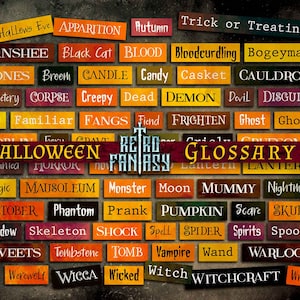Printable Halloween Glossary • Digital Halloween Words • Witchcraft ...